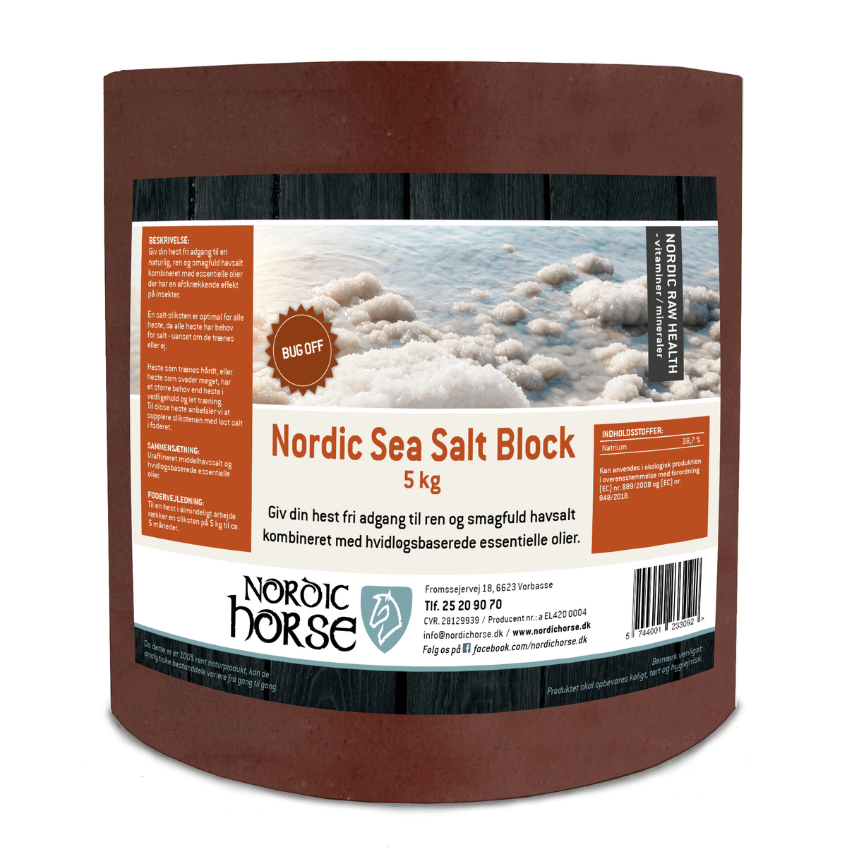 Nordic Sea Salt Block - Bug Off (rød) — Nordichorse