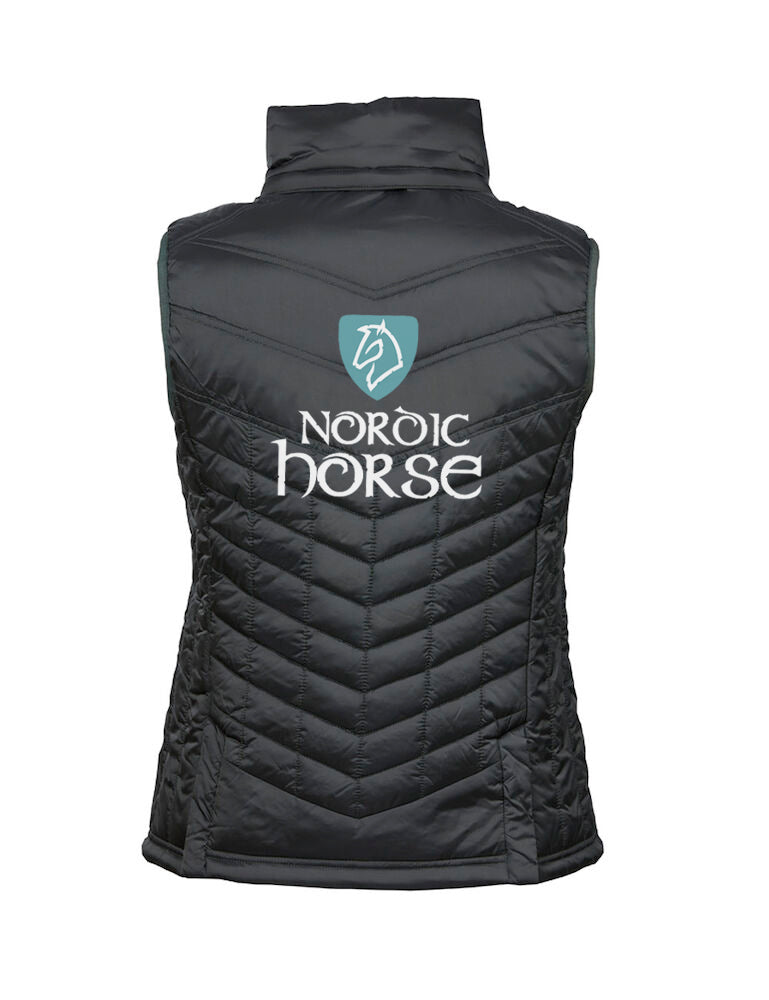 Nordic Dame Puffer Vest (sort) — Nordichorse